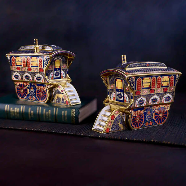 Royal Crown Derby Old Imari Solid Gold Band Vardo Wagon - First Ireland