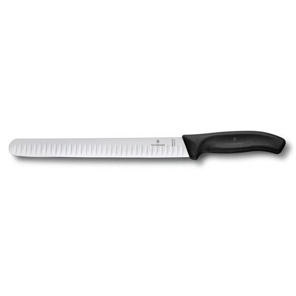 Victorinox Swiss Classic Slicing Knife, Fluted Blade, Round Tip 25cm B ...